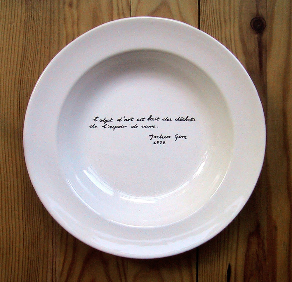 L’objet d’art (assiette) | Jochen Gerz