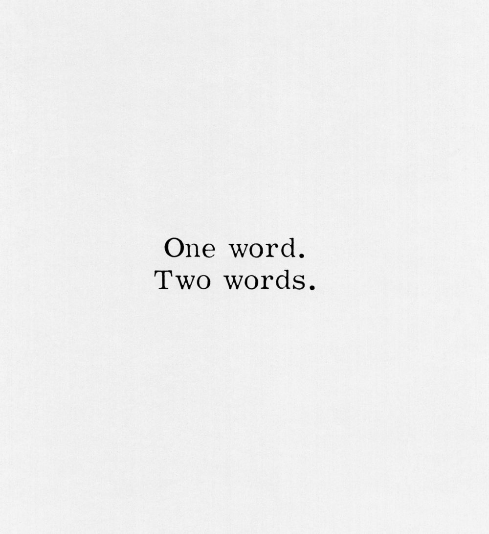 One Word Two Words Jochen Gerz